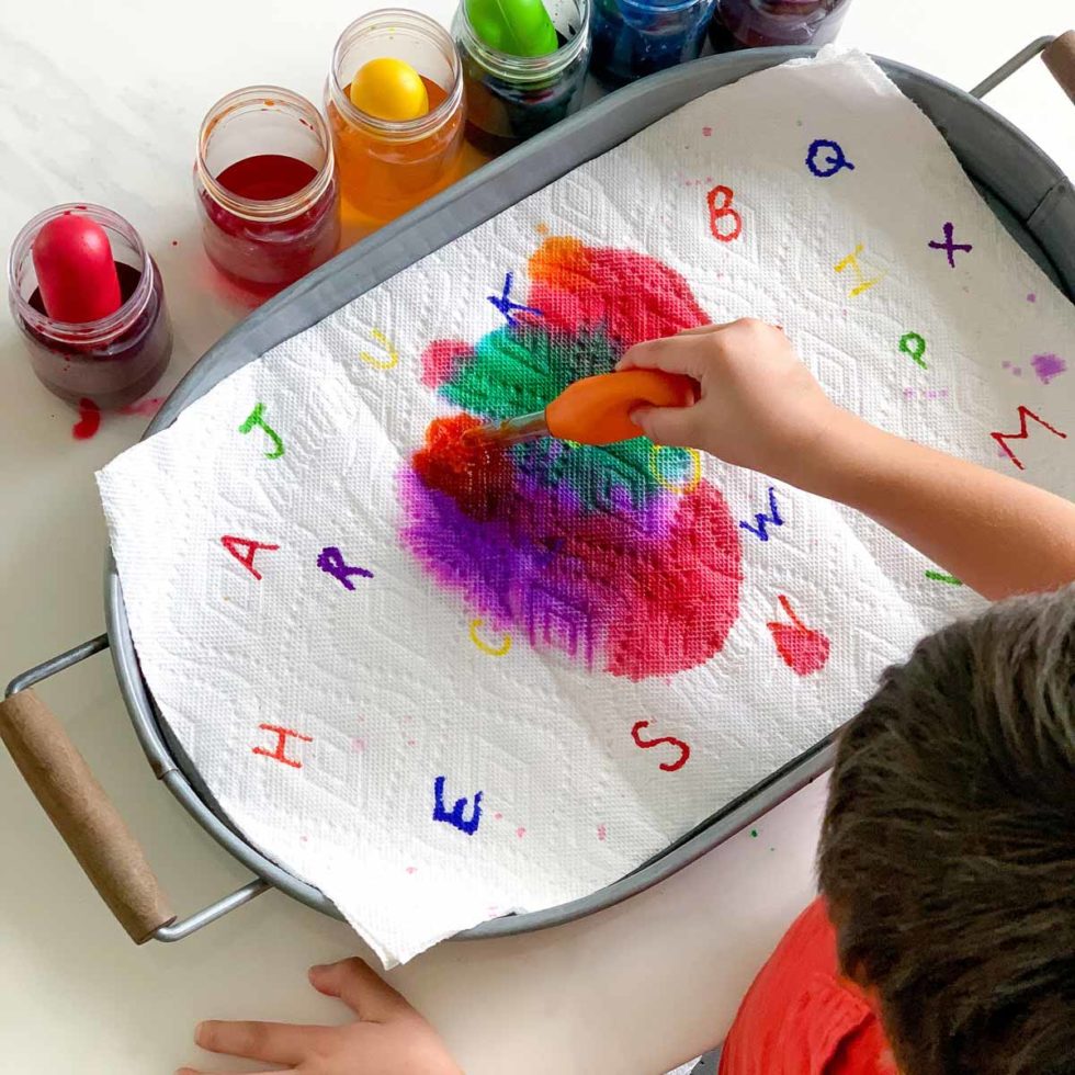 Alphabet Painting Activity for 2-3-year Olds - 7 Days of Play