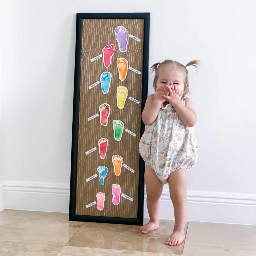 Baby Footprint Art - A Year Of Footprints - 7 Days of Play