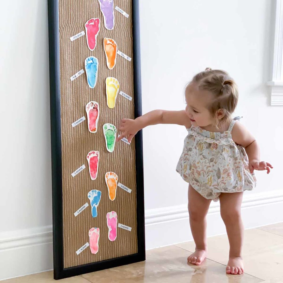 Baby Footprint Art - A Year Of Footprints - 7 Days of Play