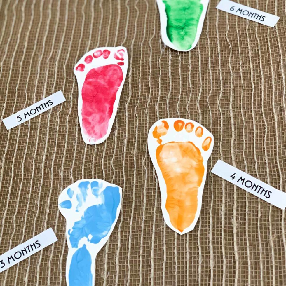 Baby Footprint Art - A Year Of Footprints - 7 Days of Play
