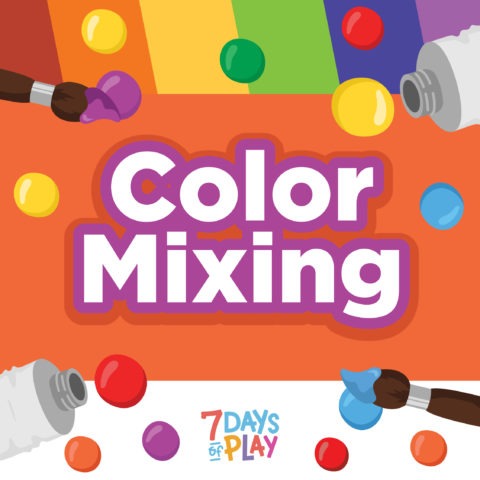 Color Matching Game - Cotton Swab Rainbow - 7 Days of Play