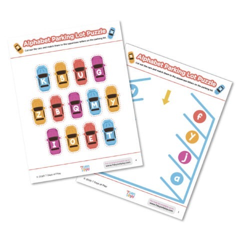 Uppercase and Lowercase Letters: ABC Parking Lot - 7 Days of Play