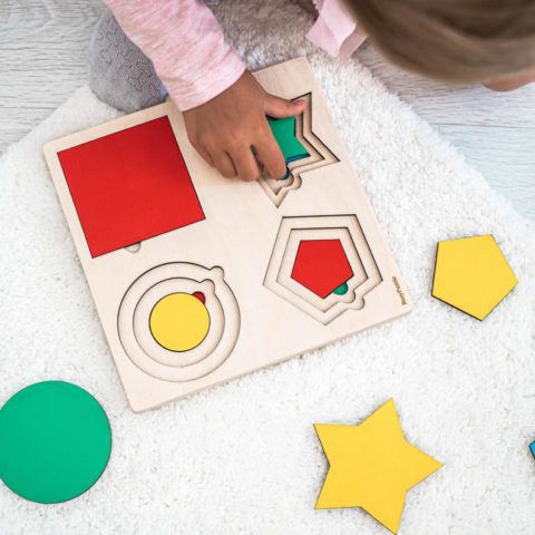 Simple Shape Puzzle - Early Math Activity - 7 Days of Play