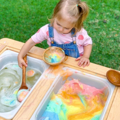 Spaghetti Sensory Play and How to Make Colorful Pasta - 7 Days of Play