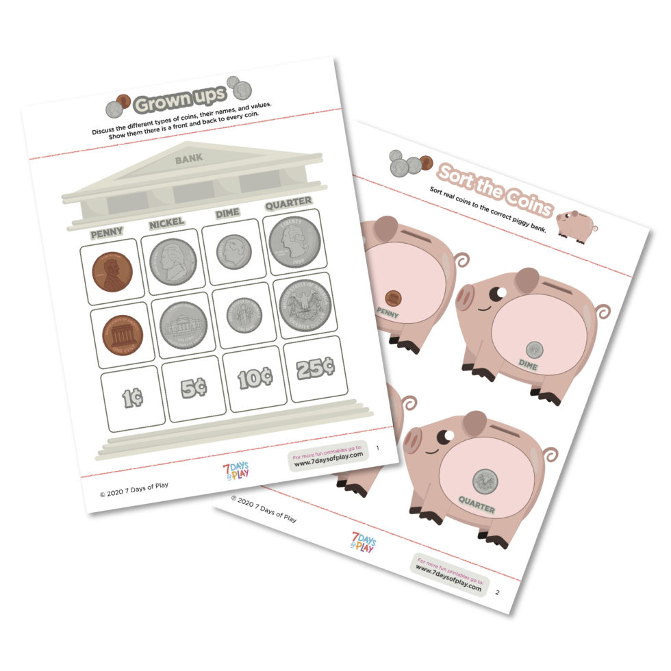 Coin Game - A Fun Way to Learn About Coins - 7 Days of Play