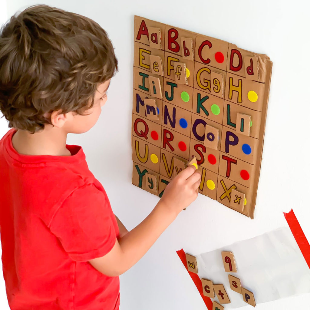 DIY Alphabet Matching Puzzle - Teach Letter Recognition - 7 Days of Play