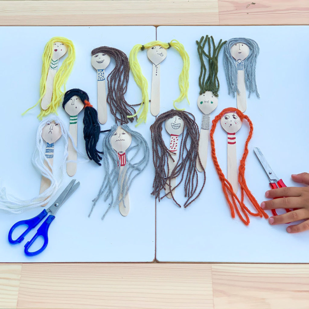 Scissor Skills Activity - Spoon Salon - 7 Days of Play