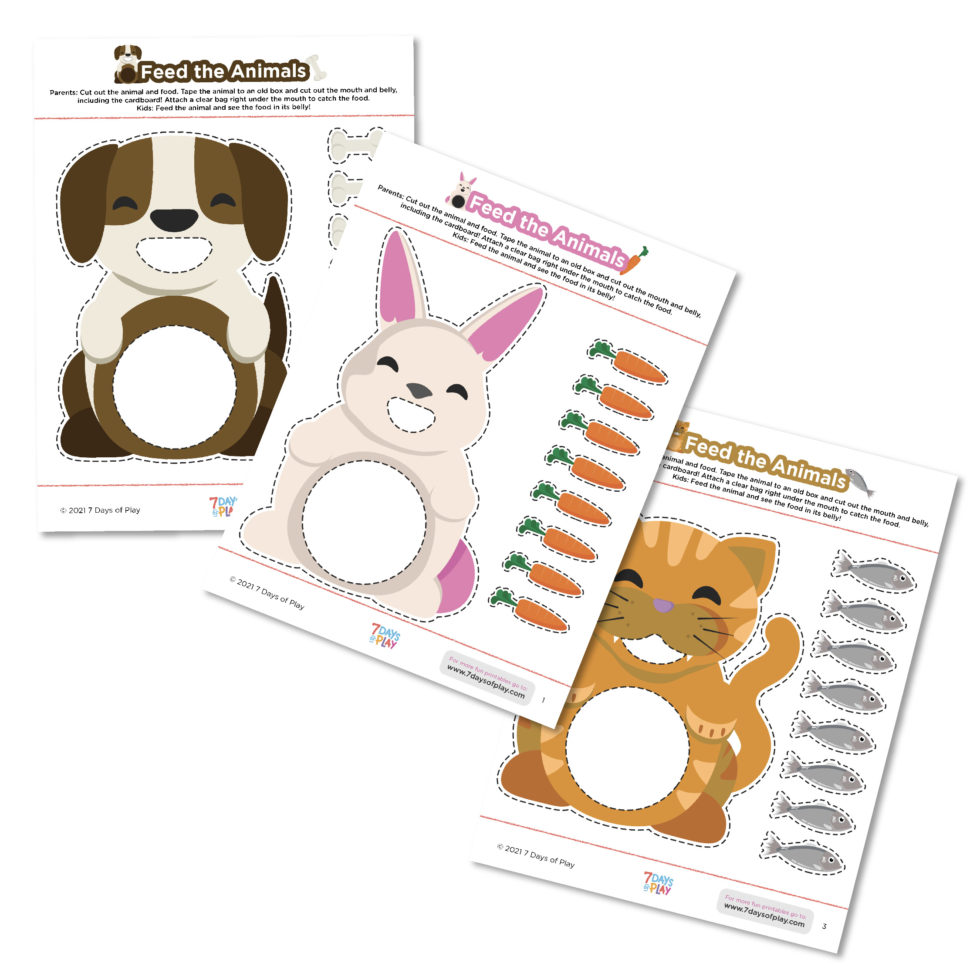 Toddler Activity - Feed The Bunny - 7 Days of Play