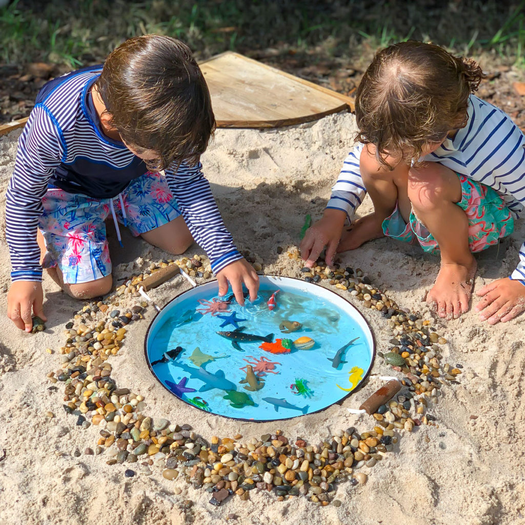 Ocean Sensory Bin - Simple Sea Creature Set Up! - 7 Days of Play