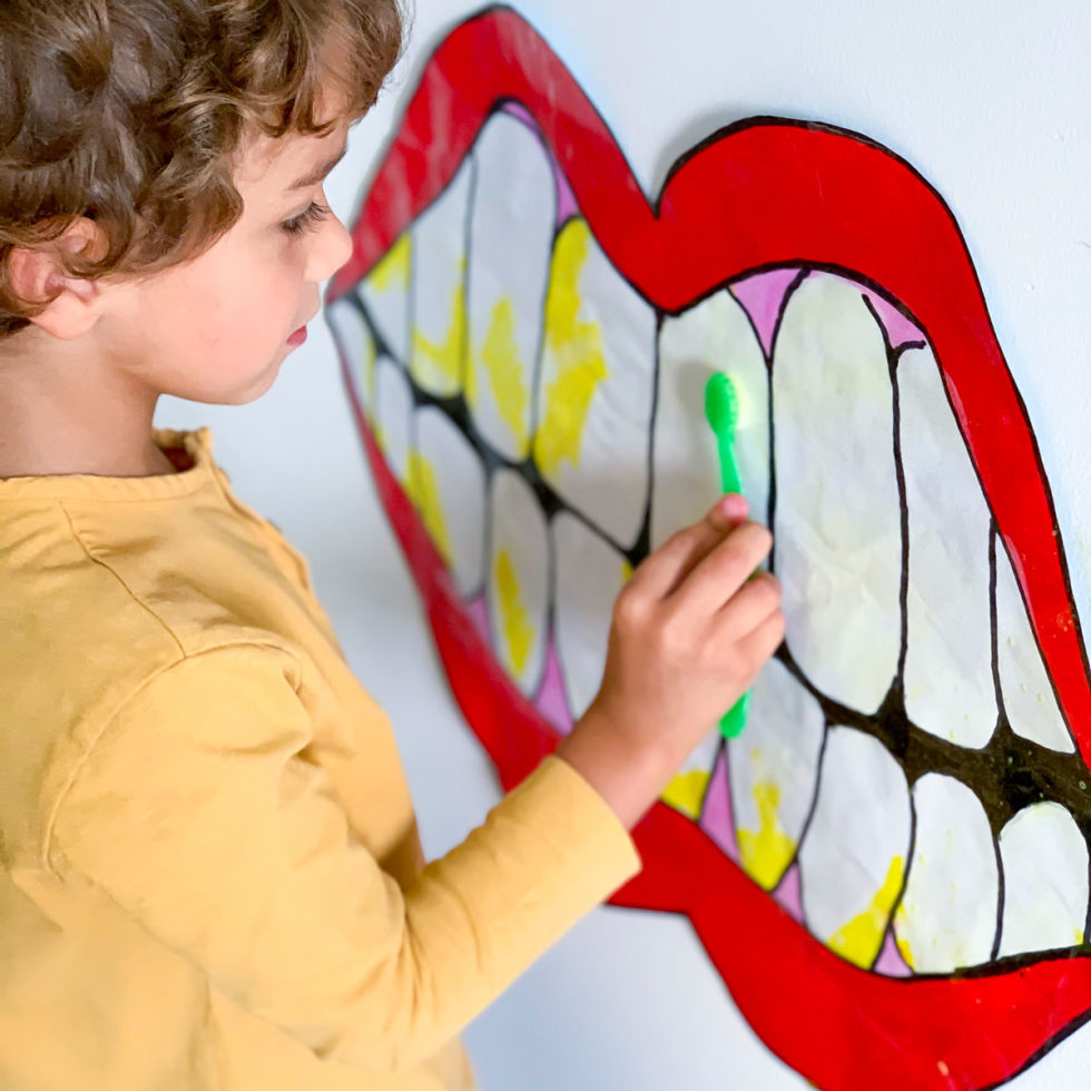Easy Teeth Brushing Activity For Kids - 7 Days of Play