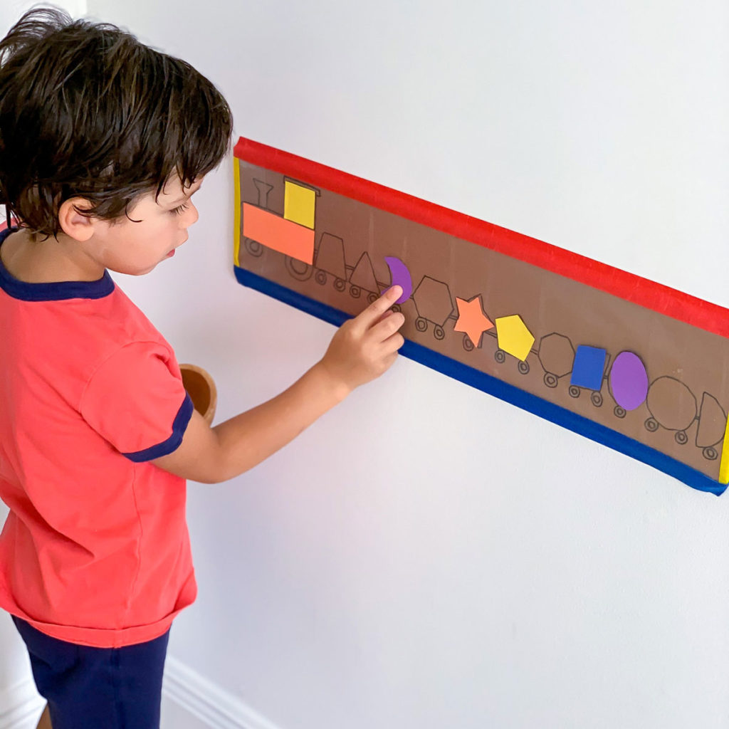 Shapes Activity for Kids - The Shape Train - 7 Days of Play