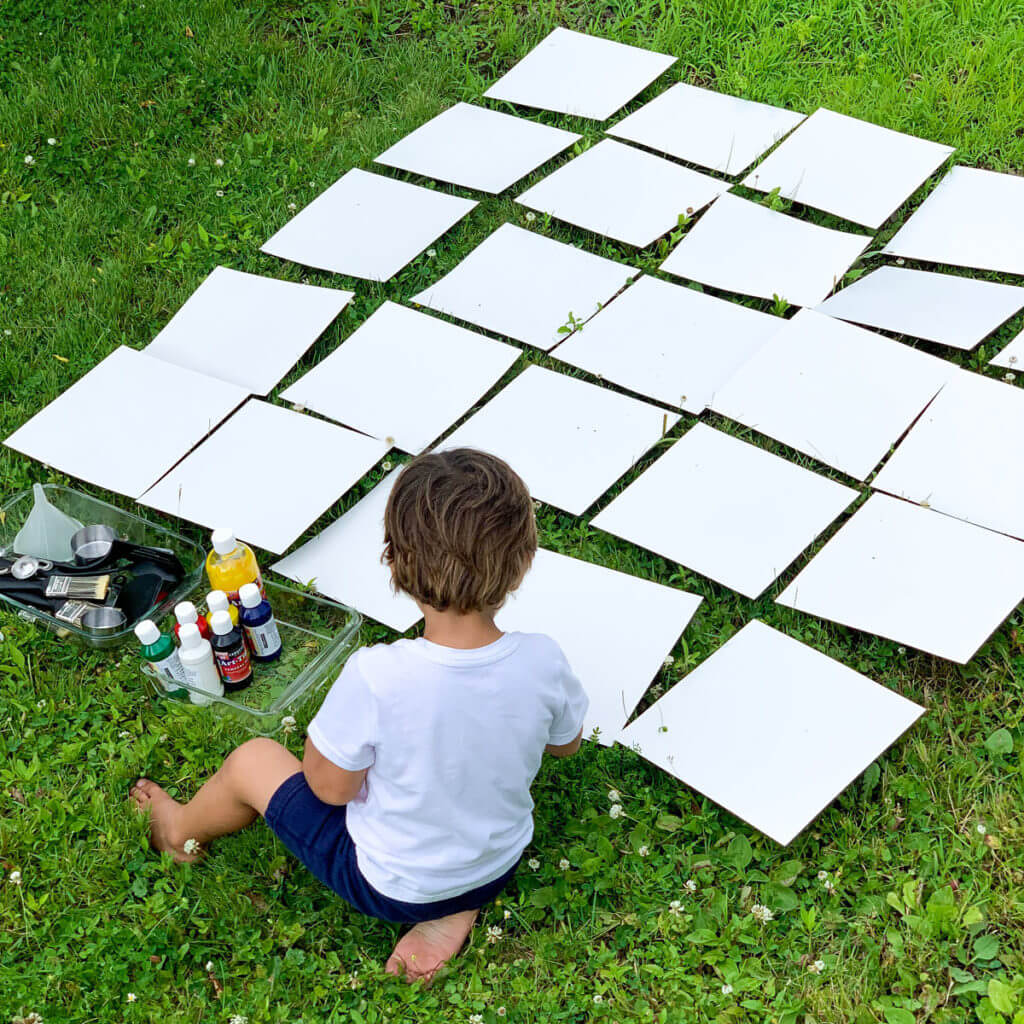 Splatter Paint Art - Fun Painting Idea for Kids! - 7 Days of Play