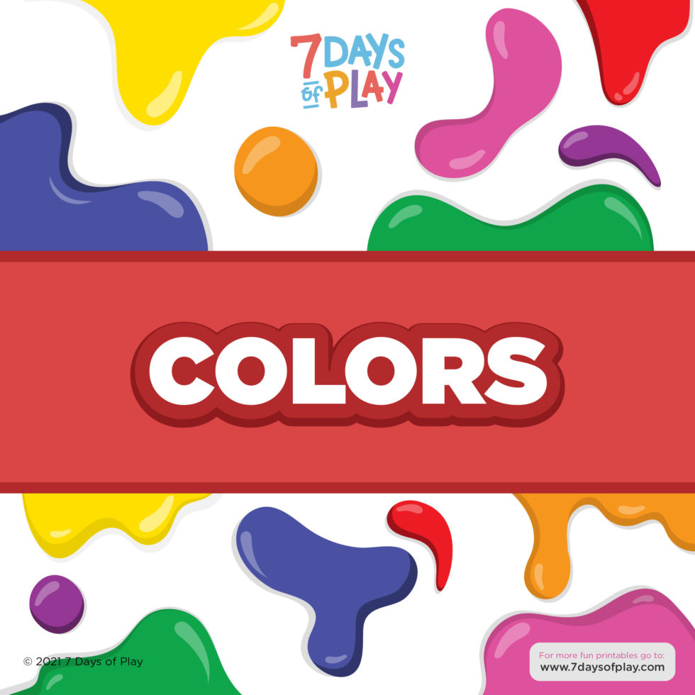 Color Recognition Game - Super Easy to Set Up! - 7 Days of Play