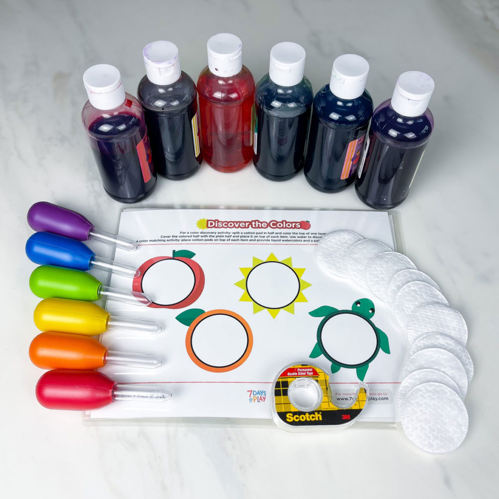 Teaching Colors to Toddlers - Make Cotton Vibrant - 7 Days of Play