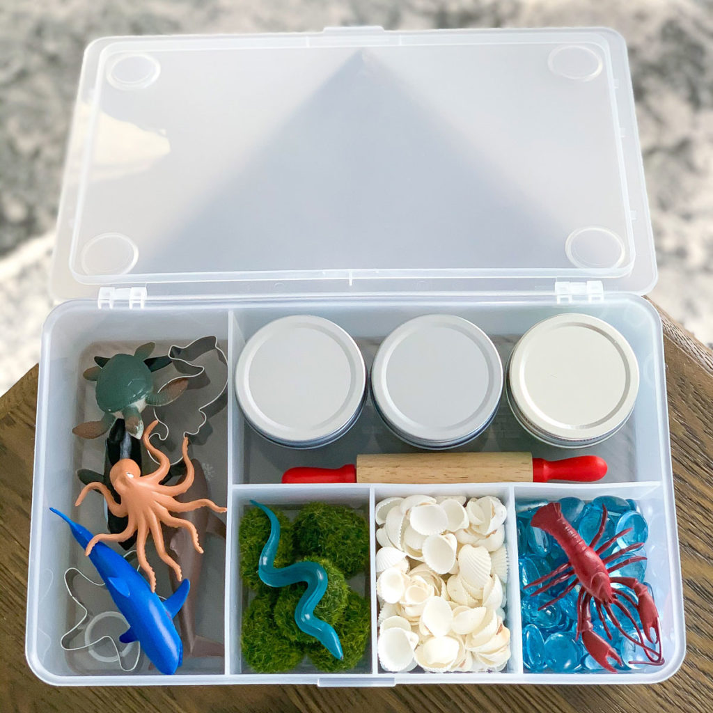 Ocean Activity in a Fun-Filled Play Dough Kit - 7 Days of Play