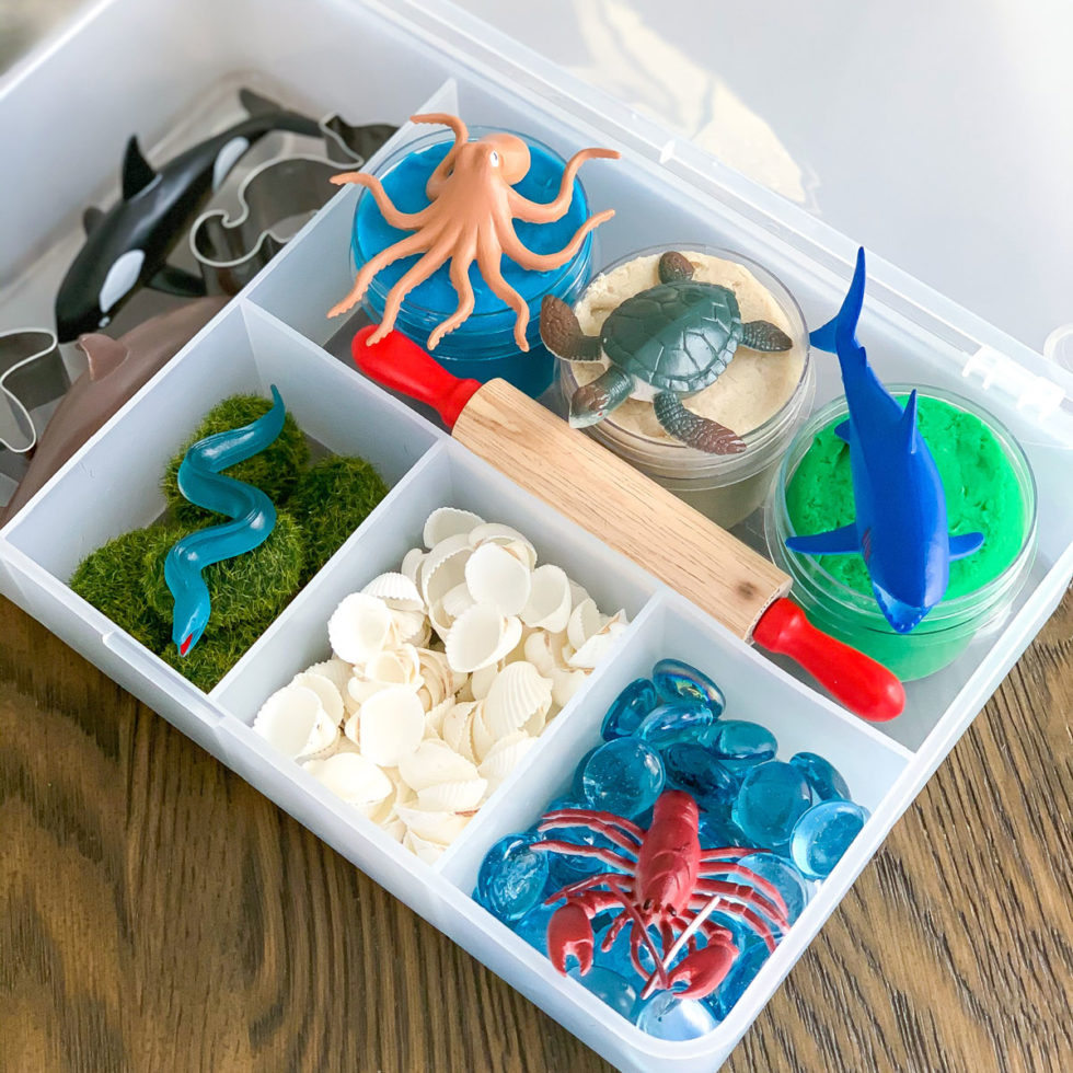 Ocean Activity in a Fun-Filled Play Dough Kit - 7 Days of Play