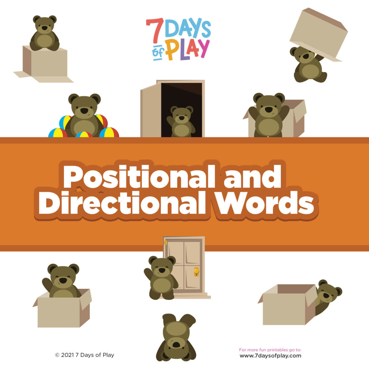 Positional Words for Kindergarten and Preschoolers - 7 Days of Play