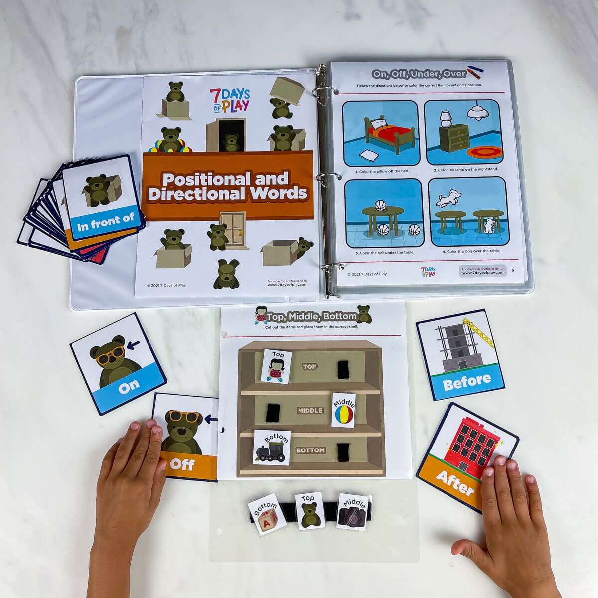 Positional Words For Kindergarten And Preschoolers 7 Days Of Play