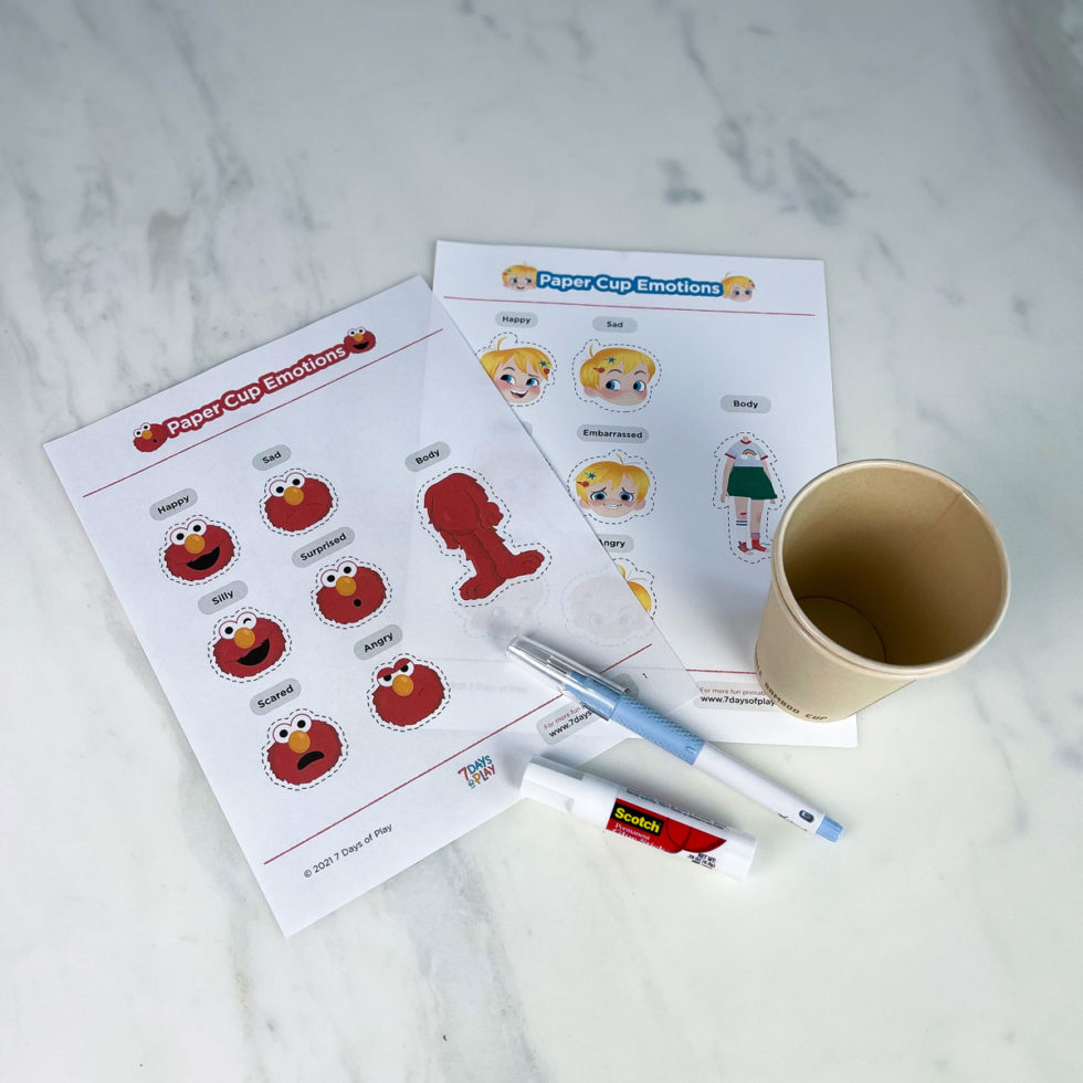 Emotions Activity for Preschool - Easy DIY Feelings Cup - 7 Days of Play