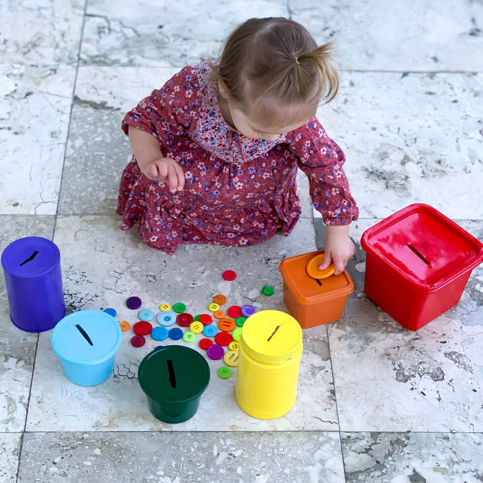 Fun for Toddlers - Color Sort Game with Big Buttons - 7 Days of Play