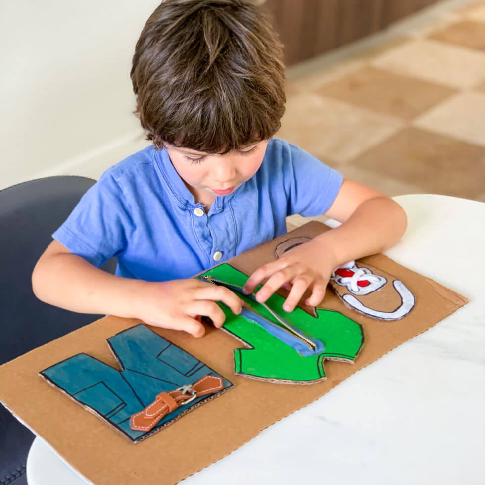 Practical Life Skills - DIY Learning Board - 7 Days of Play