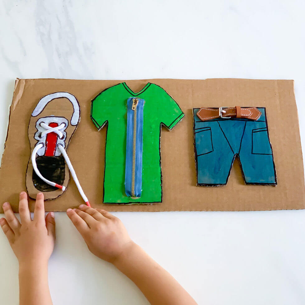 Practical Life Skills - DIY Learning Board - 7 Days of Play