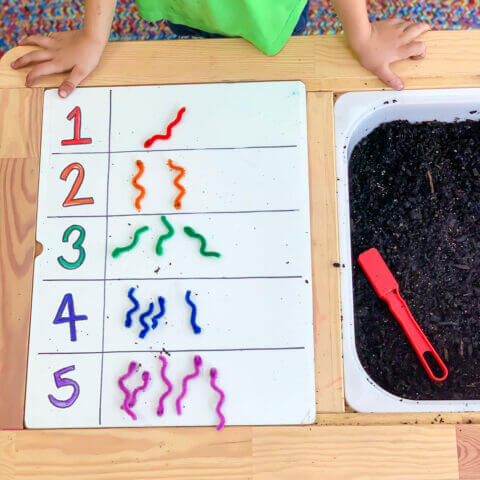 Counting Activity for Preschoolers: Fun Magnetic Worm Game - 7 Days of Play