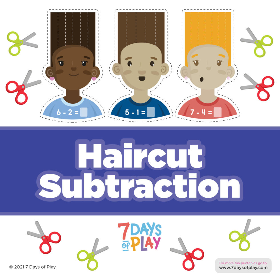 Simple Subtraction Worksheets for Kids! - 7 Days of Play