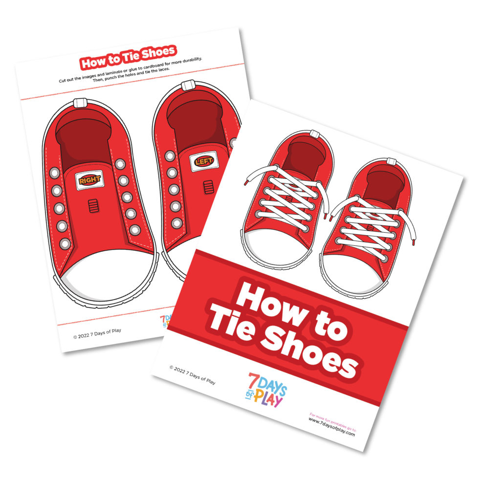 How to Teach Shoelace Tying - Free Printable Activity Included! - 7 ...