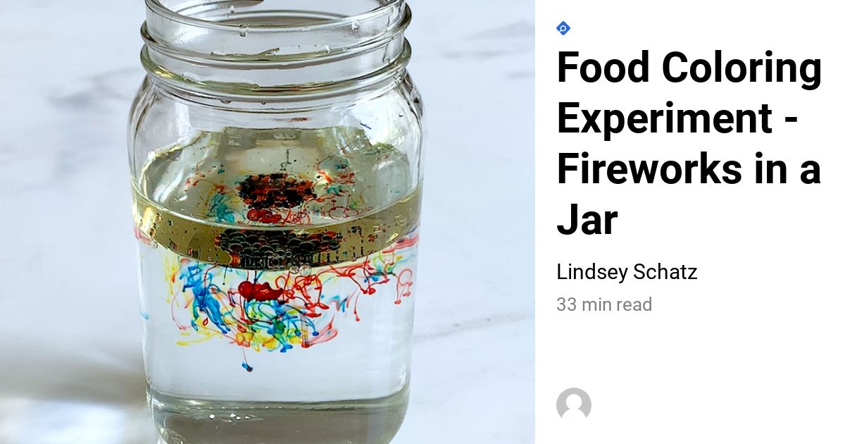Food Coloring In Water Experiment