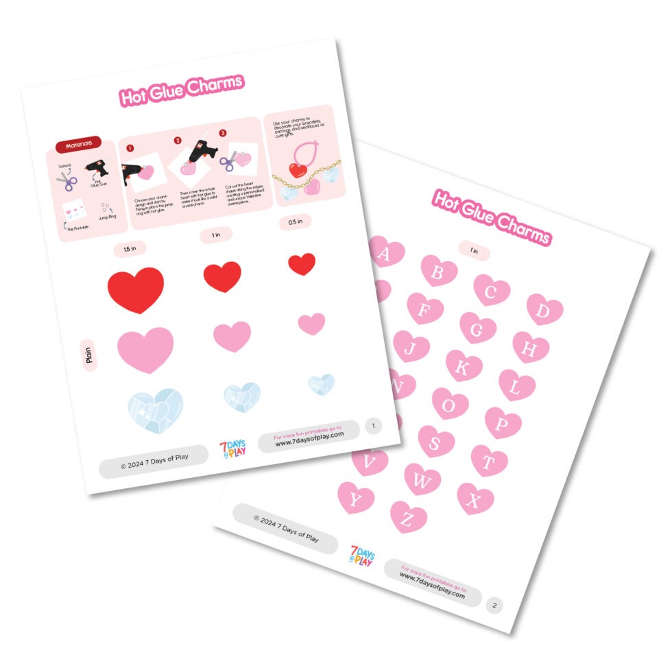 DIY Charm Bracelet with Free Printable and Hot Glue Hack