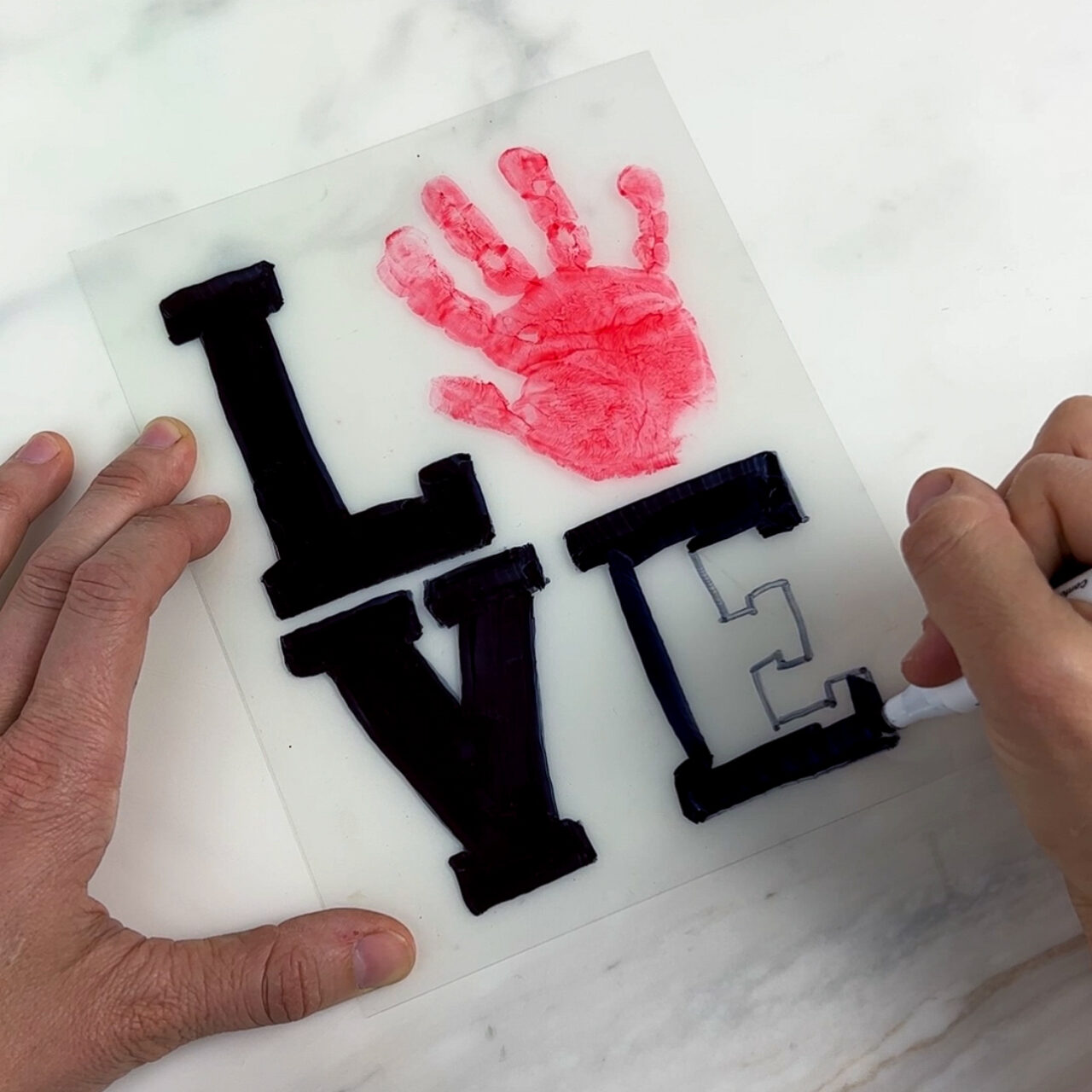 Handprint Craft for Valentine's Day