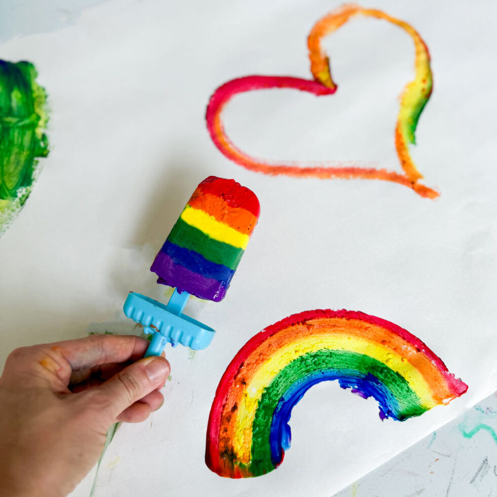 Popsicle Paint - How to Make This Fun, Frozen Art Tool! - 7 Days of Play