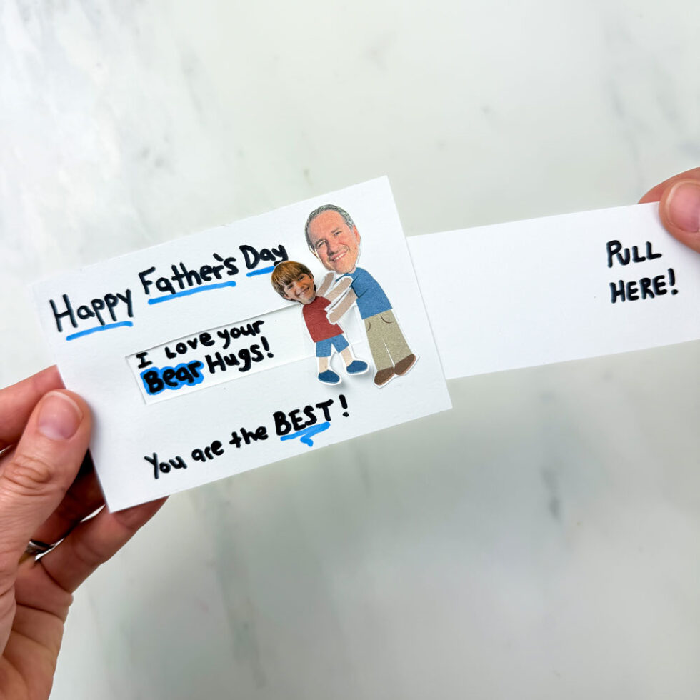Fathers Day Card Template - Get the Free Slider Hug Card - 7 Days of Play
