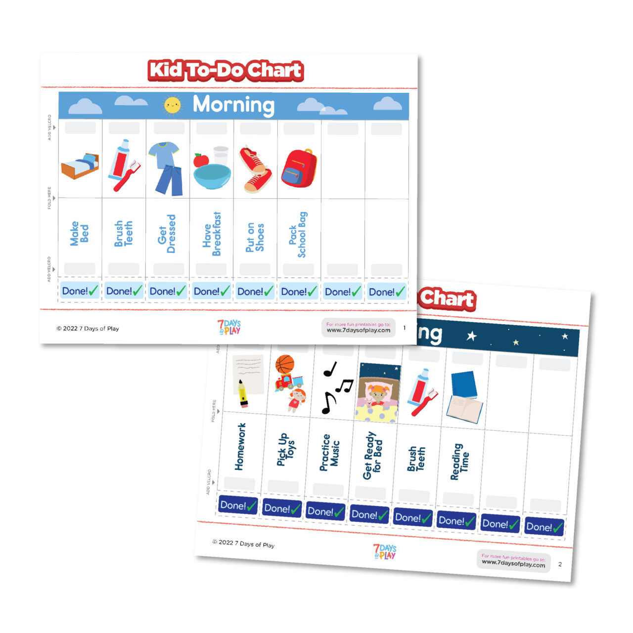 How to Make a Kid-Friendly Morning Routine Chart - 7 Days of Play