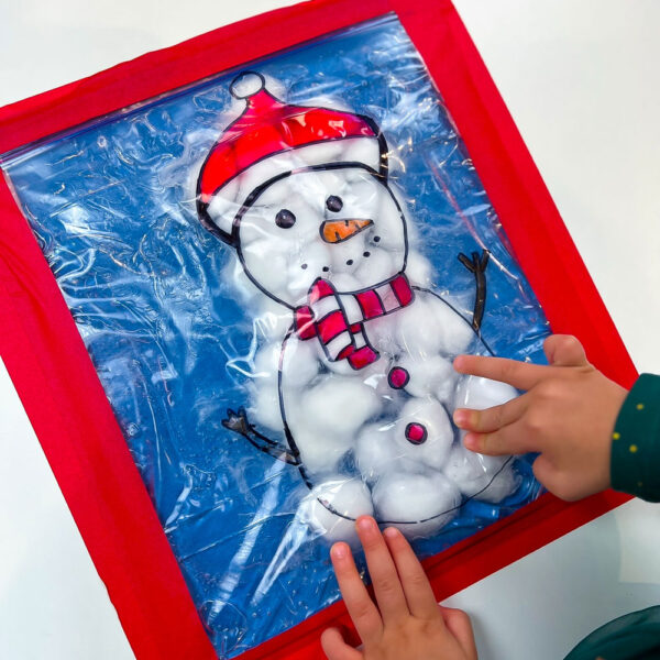 Snowman Sensory Bag A Fun Winter Activity For Kids