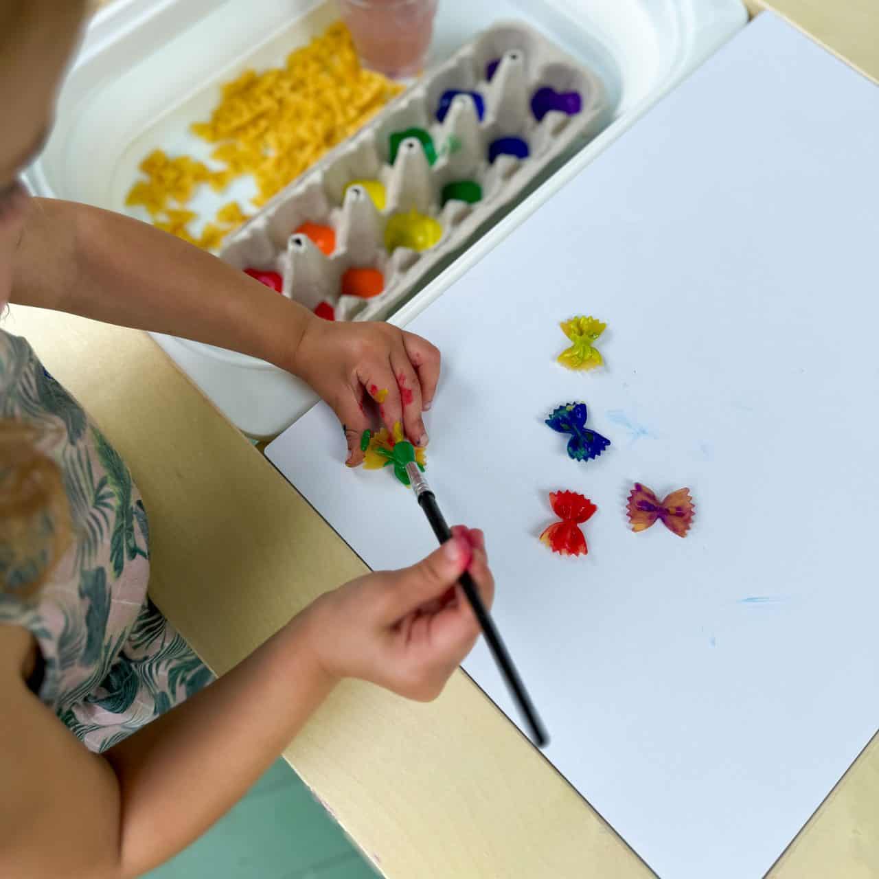 Butterfly Craft Preschool Kids Will Love (With Pasta!) - 7 Days of Play